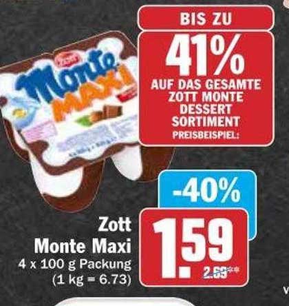 Zott Monte Maxi Angebot bei Dodenhof - 1Prospekte.de