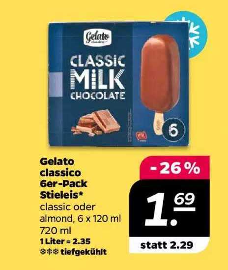 Gelato Classico 6er-pack Stieleis Angebot bei Netto - 1Prospekte.de