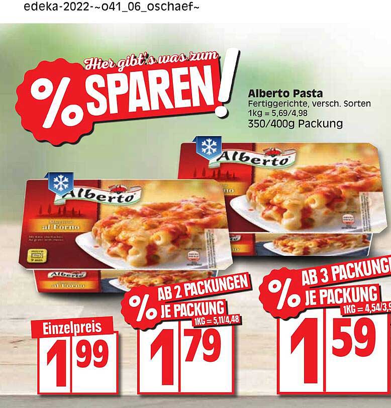 Alberto Pasta Angebot bei EDEKA - 1Prospekte.de