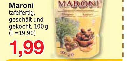 Maroni Tafelfertig Angebot bei Wiglo Wunderland - 1Prospekte.de