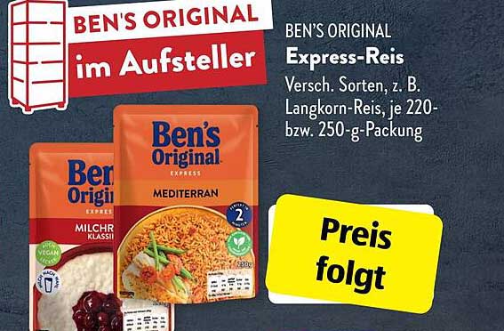 Ben's Original Express-reis Angebot bei ALDI SÜD - 1Prospekte.de
