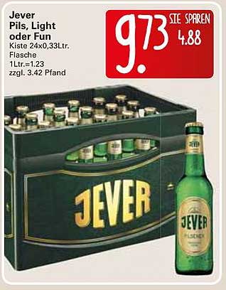 Jever Pils, Light Oder Fun Angebot bei Wez - 1Prospekte.de