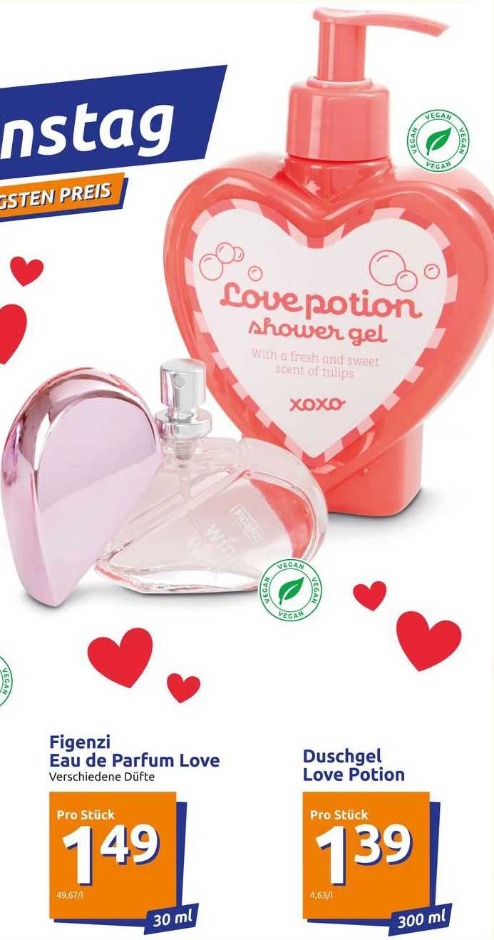 Figenzi Eau De Parfum Love Oder Duschgel Love Potion Angebot bei Action ...