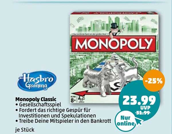 Hasbro Monopoly Classic Angebot bei Penny - 1Prospekte.de