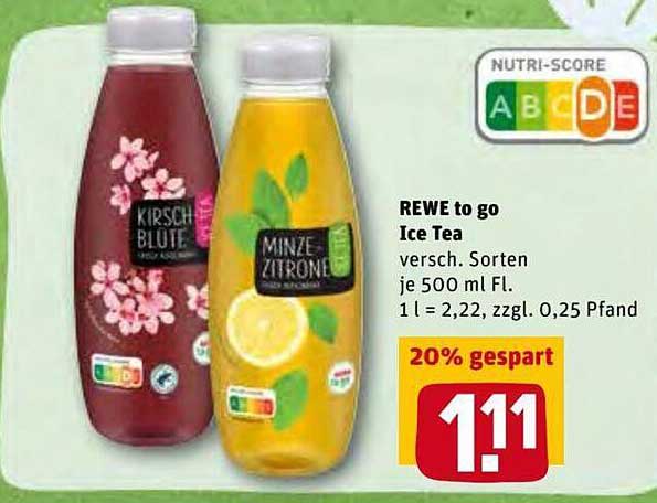 Rewe To Go Ice Tea Angebot bei REWE Kaufpark - 1Prospekte.de
