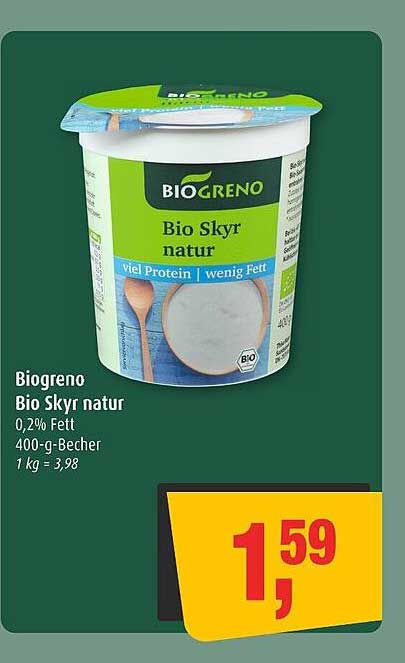 Biogreno Bio Skyr Natur Angebot bei Markant - 1Prospekte.de