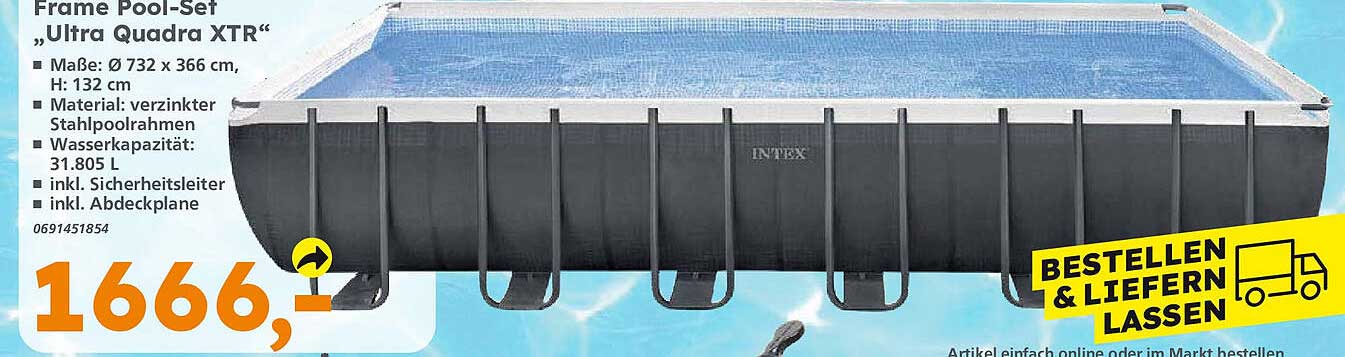 Frame Pool-set „ultra Quadra XTR“ Angebot bei Globus Baumarkt ...