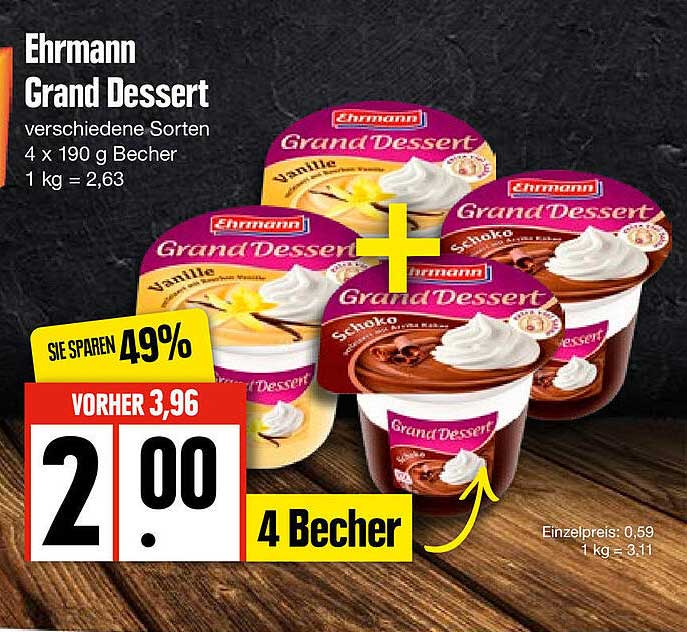 Ehrmann Grand Dessert Angebot bei EDEKA - 1Prospekte.de