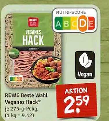 Rewe Beste Wahl Veganes Hack* Angebot bei Nahkauf - 1Prospekte.de