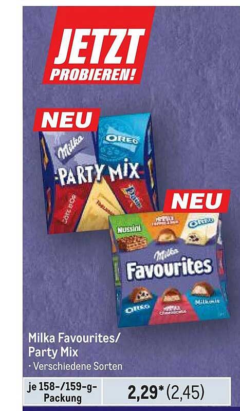 Milka Favourites Oder Party Mix Angebot bei METRO - 1Prospekte.de