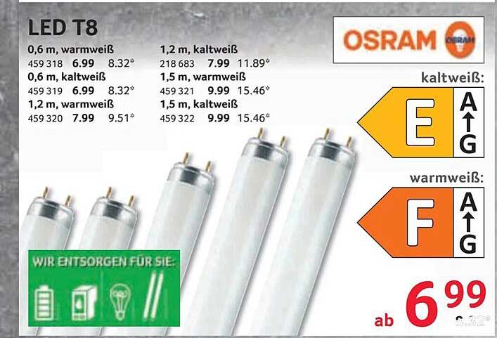 Osram Led T8 Angebot bei Selgros - 1Prospekte.de