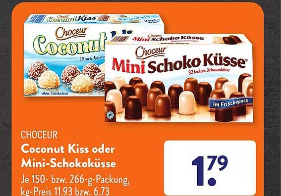 Choceur Coconut Kiss Oder Mini-schokoküsse Angebot bei ALDI SÜD ...