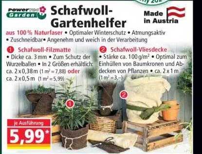 Powertec Garden Schafwoll-gartenhelfer Angebot bei NORMA - 1Prospekte.de