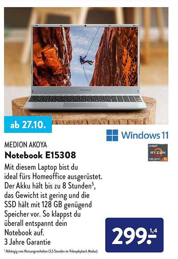 Medion Akoya Notebook E15308 Angebot bei ALDI Nord