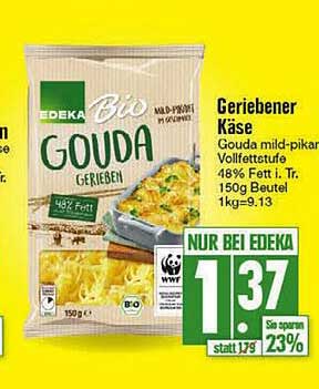 Edeka Bio Geriebener Käse Angebot bei Edeka Scherer