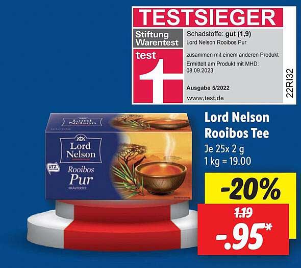 Lord Nelson Rooibos Tee Angebot bei Lidl - 1Prospekte.de