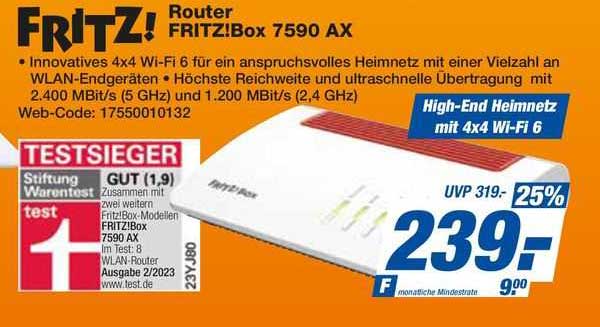 Router Fritz!box 7590 Ax Angebot bei HEM expert - 1Prospekte.de