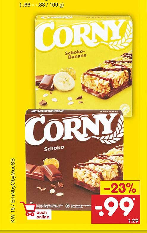 Corny Schoko Angebot bei Netto Marken-Discount - 1Prospekte.de