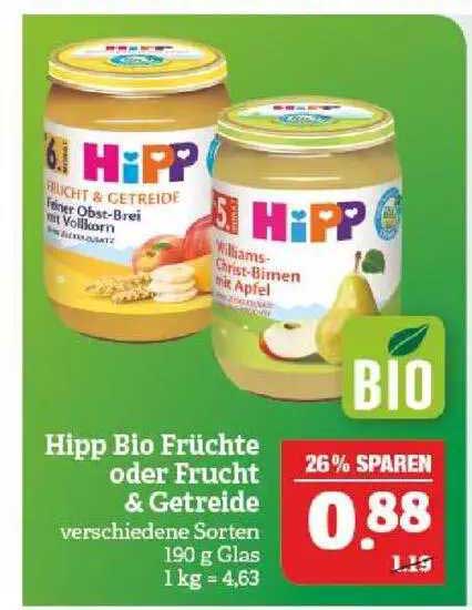 Hipp Bio Früchte Oder Frucht & Getreide Angebot bei Marktkauf - 1Prospekte.de
