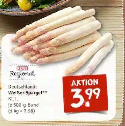 Rewe Regional Deutschland: Weißer Spargel Angebot bei Nahkauf ...