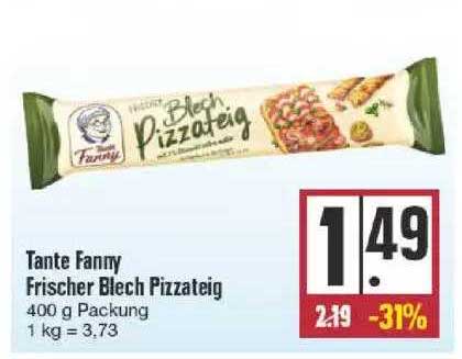 Tante Fanny Frischer Blech Pizzateig Angebot bei EDEKA - 1Prospekte.de