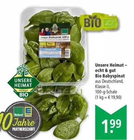 Babyspinat Angebot bei Basic