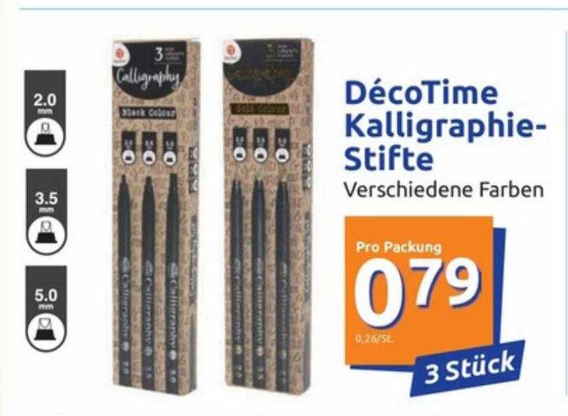 Déco Time Kalligraphiestifte Angebot bei Action - 1Prospekte.de