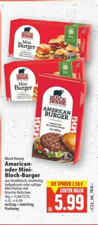 Block House American Oder Mini Block-burger Angebot bei EDEKA ...