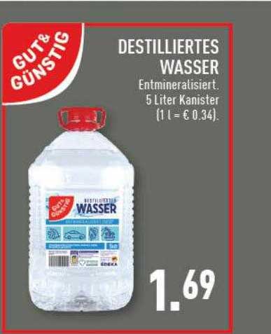 Gut & Günstig Destilliertes Wasser Angebot bei Marktkauf - 1Prospekte.de