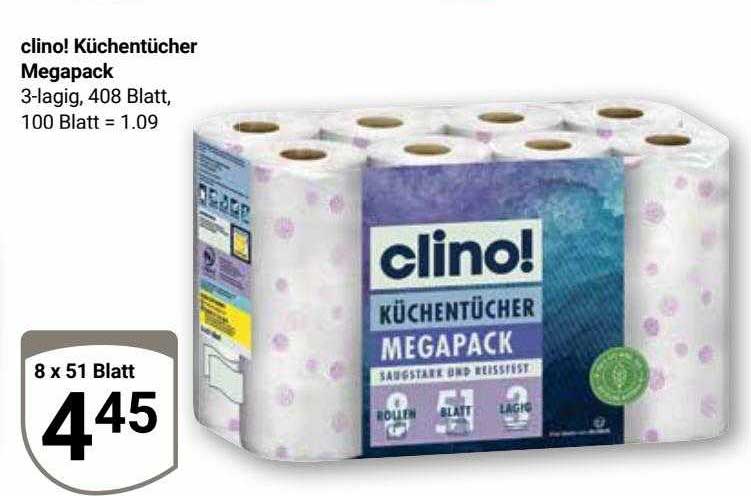 Clino! Küchentücher Magepack Angebot bei Globus - 1Prospekte.de