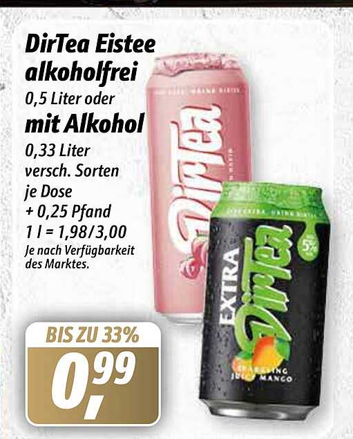 Dirtea Eistee Alkoholfrei Oder Mit Alkohol Angebot bei Simmel ...