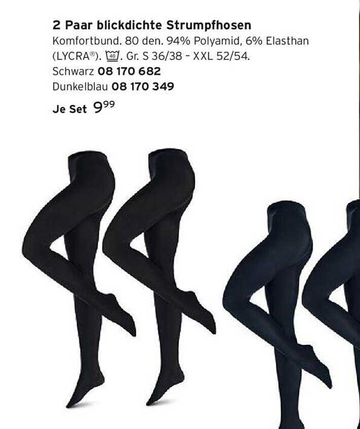 2 Paar Blickdichte Strumpfhosen Angebot Bei Tchibo 1prospektede