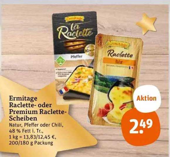Ermitage Raclette- Oder Premium Raclette-scheiben Angebot bei Tegut ...
