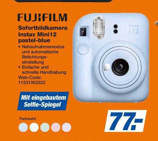 Fujifilm Sofortbildkamera Instax Mini12 Pastel-blue Angebot bei Expert ...