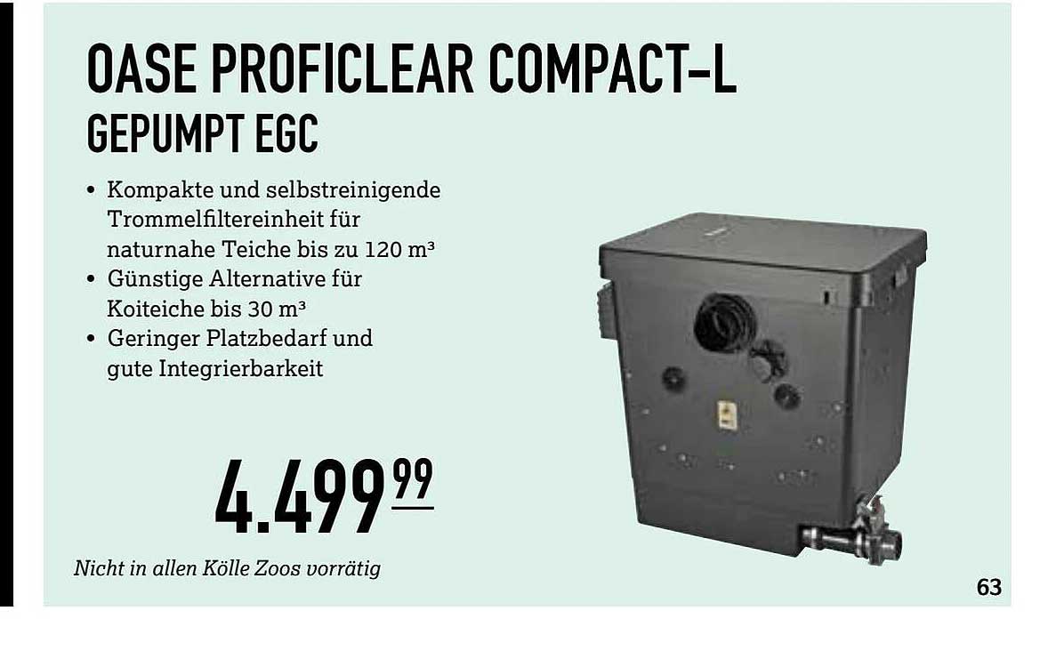 Oase Proficlear Compact L Gepumpt Egc Angebot bei Kolle Zoo