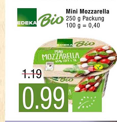 Edeka Bio Mini Mozzarella Angebot bei Marktkauf - 1Prospekte.de