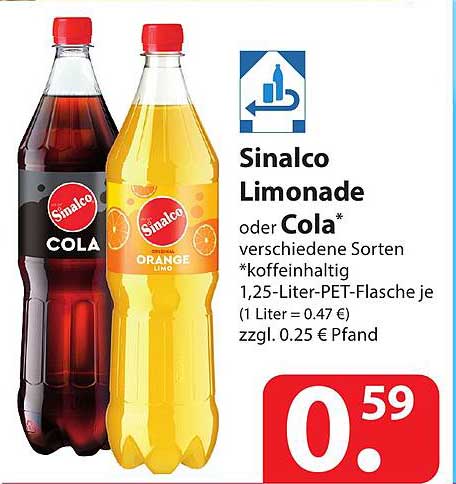 Sinalco Limonade Oder Cola Angebot bei Famila - 1Prospekte.de