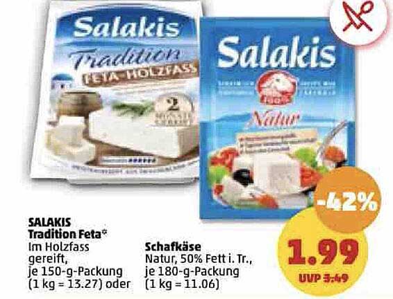 Salakis Tradition Feta Oder Schafkäse Angebot bei Penny - 1Prospekte.de