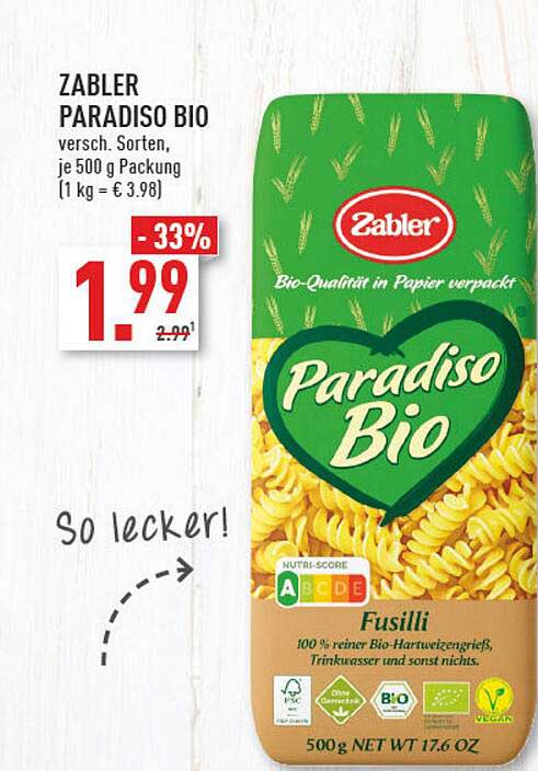Zabler Paradiso Bio Angebot bei Marktkauf - 1Prospekte.de