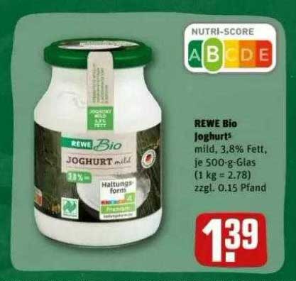 Rewe Bio Joghurt Angebot bei REWE - 1Prospekte.de