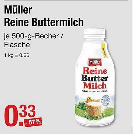 Müller Reine Buttermilch Angebot bei V-Markt - 1Prospekte.de