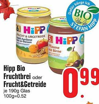 Hipp Bio Fruchtbrei Oder Frucht&getreide Angebot bei EDEKA - 1Prospekte.de