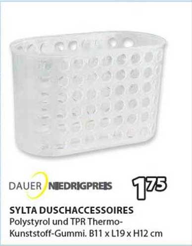Dauer Niedrigpreis Sylta Duschaccessoires Angebot bei Jysk - 1Prospekte.de