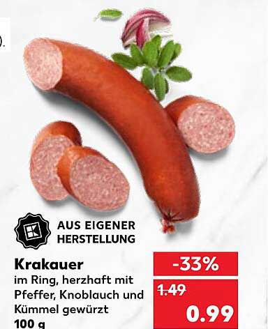 Krakauer Aus Eigener Herstellung Angebot bei Kaufland - 1Prospekte.de