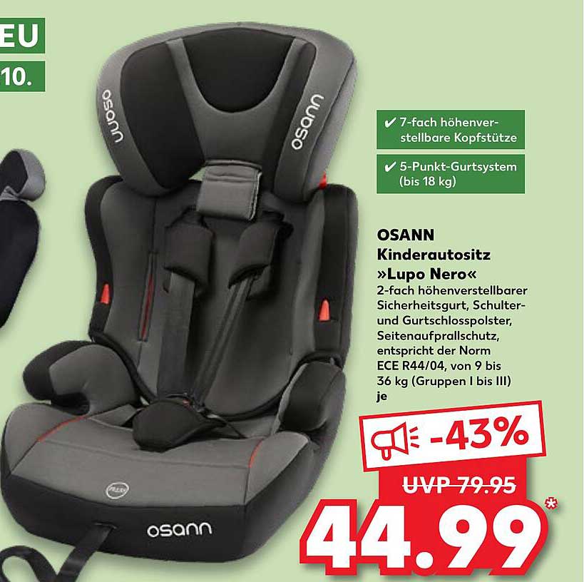 Osann Kinderautositz „lupo Nero“ Angebot bei Kaufland - 1Prospekte.de