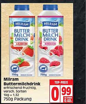 Milram Buttermilchdrink Angebot bei EDEKA - 1Prospekte.de