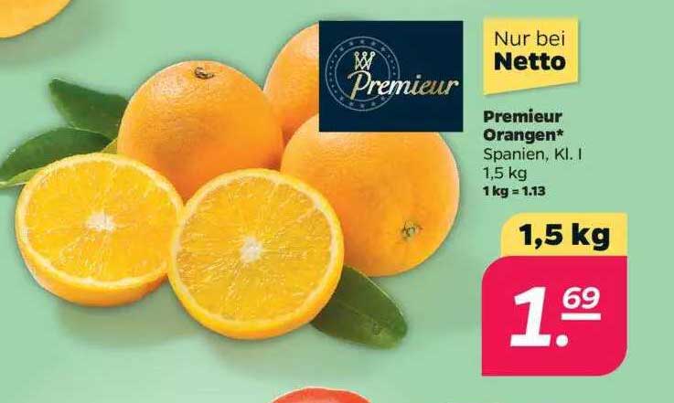 Premieur Orangen Angebot bei Netto - 1Prospekte.de