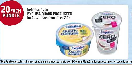 Exquisa Quark Produkten Angebot bei REWE Kaufpark - 1Prospekte.de