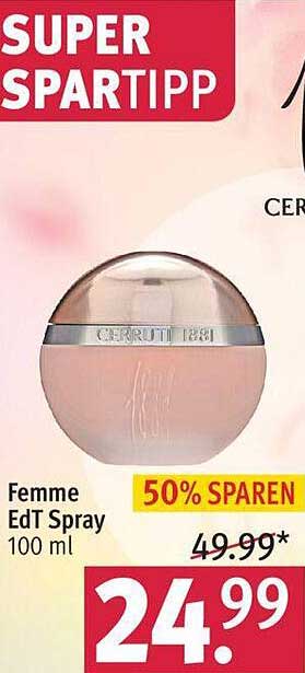 Femme Edt Spray Angebot bei ROSSMANN - 1Prospekte.de