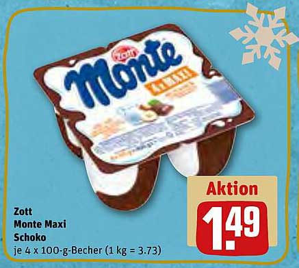 Zott Monte Maxi Schoko Angebot bei REWE Kaufpark - 1Prospekte.de